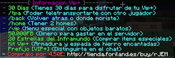 InfoVip | SpigotMC - High Performance Minecraft