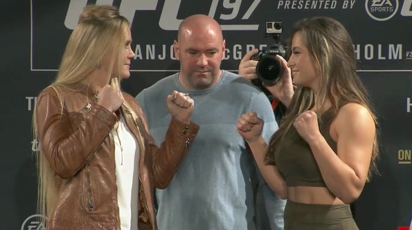 Amazing Angle from the stare down, best one yet : r/MMA