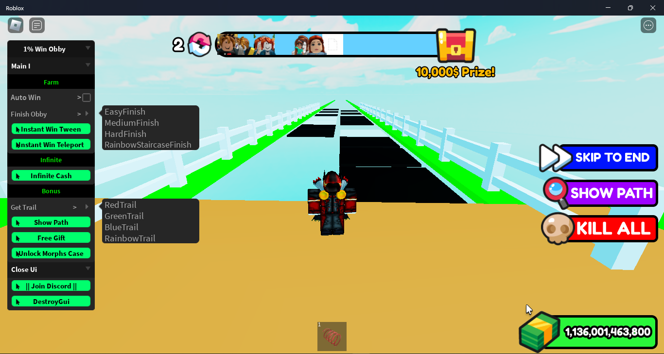 1% Win Obby | Infinite Cash n Free Gift and more — Roblox Scripts ...