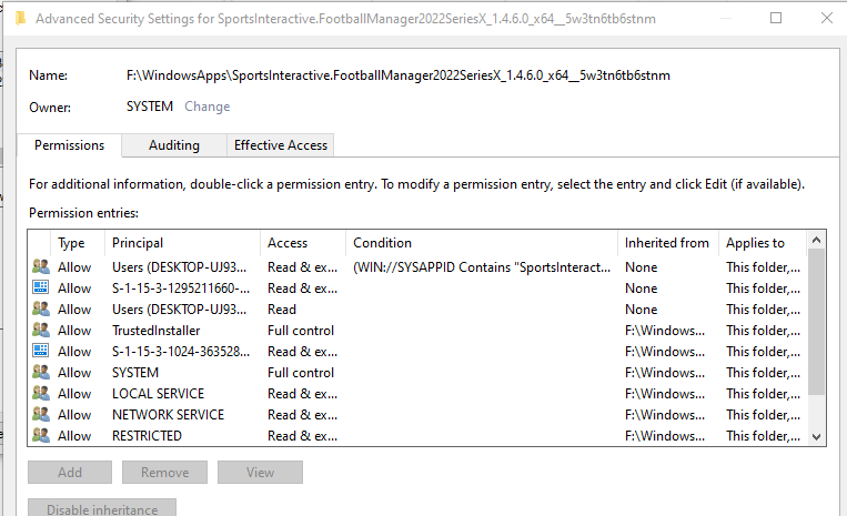 Any idea how to change the SYSTEM owner in permissions to delete files ...