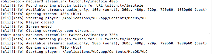 Issue I keep having - 'streamlink: error: unrecognized arguments: twitch.tv/imaqtpie best ...