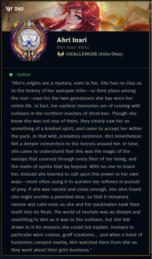 overview for Ahri_Inari