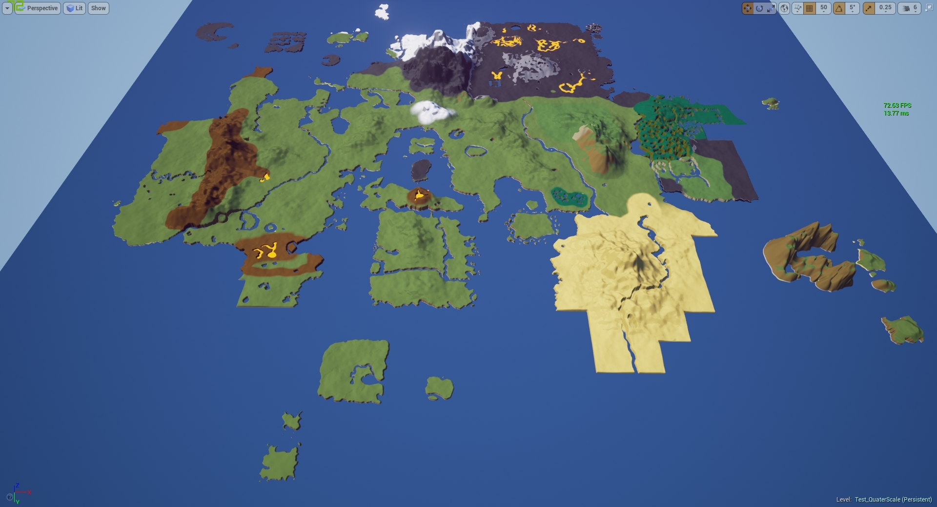 Very basic 1:1 Representation of Gielinor in Unreal Engine. : r/runescape