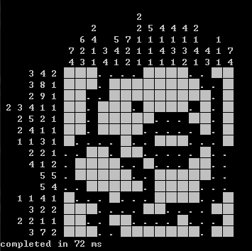 GitHub - forsythe/nonogram-solver: solves crosslogic (nonogram) puzzles