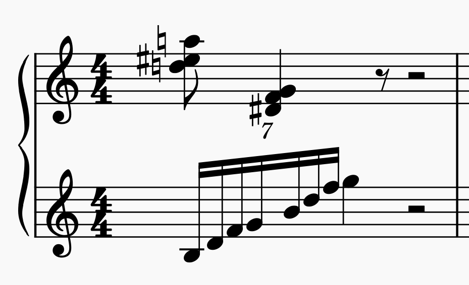 How do I make this septuplet (32nd note) play together with the quaver ...