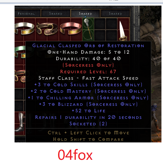 Xh23 Sor Orb 6*blizz 5*cm 3*ca 52life 2sox - Topic - d2jsp