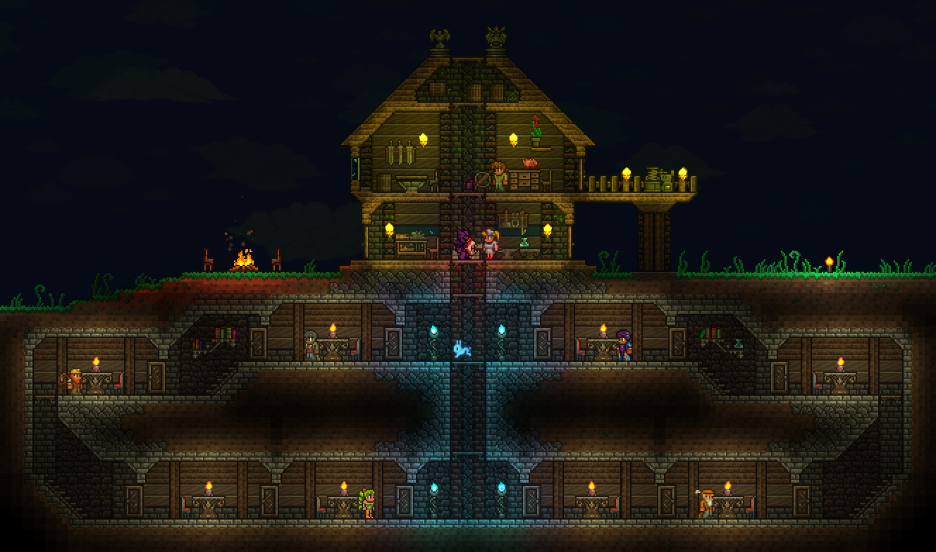 Early-game house. Tell me what you think! : r/Terraria