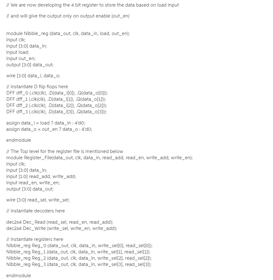 Solved Make a testbench showing the output not in waveform | Chegg.com