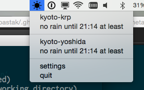 GitHub - pastak/electonic-ninetan: forecast Info from http://sx9.jp/ on menubar