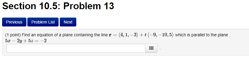 Solved Section 10.5: Problem 13 PreviouS Problem List Next | Chegg.com