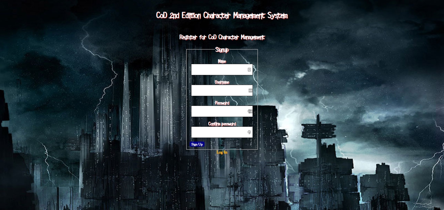 GitHub - DFolks/cod-character-client
