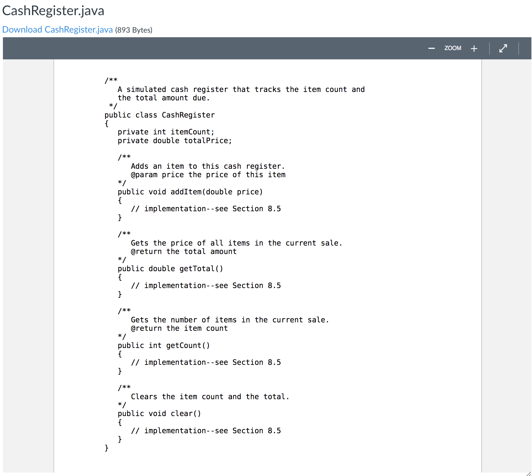 Solved Submit Assignment CashRegister Submitting a file | Chegg.com