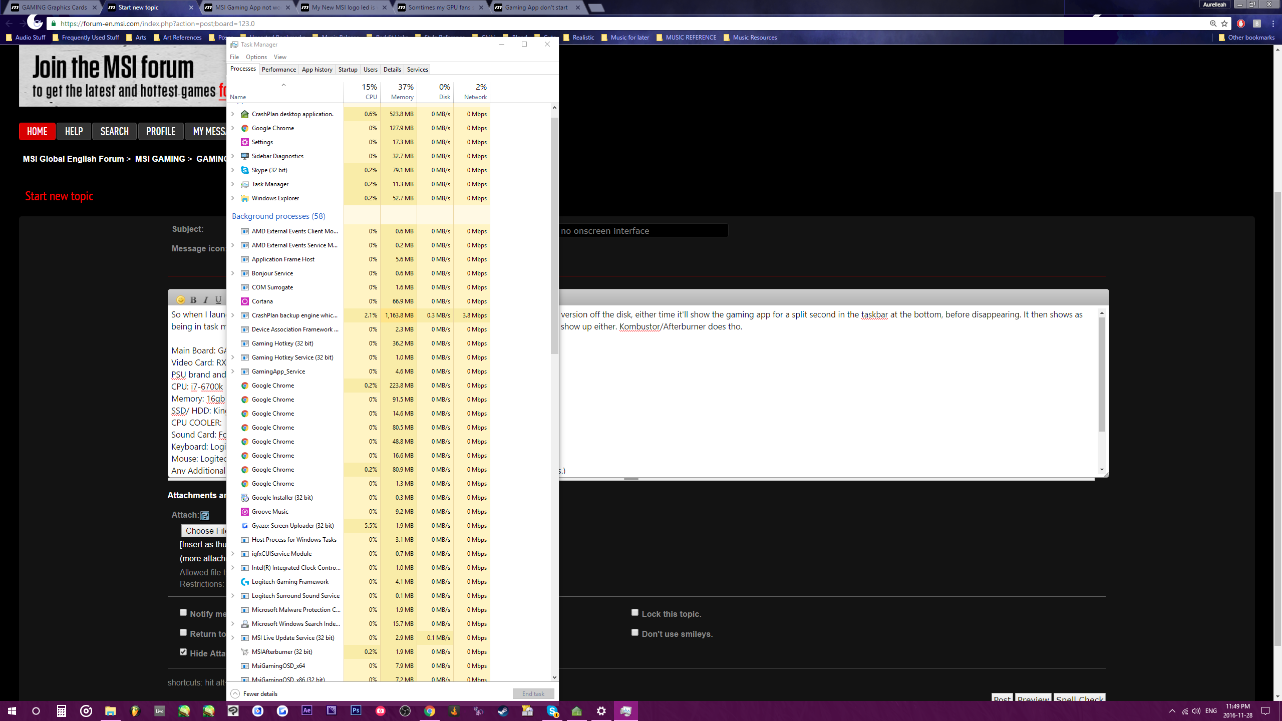 Gaming App: Clickin the icon will show in task manager but no onscreen ...