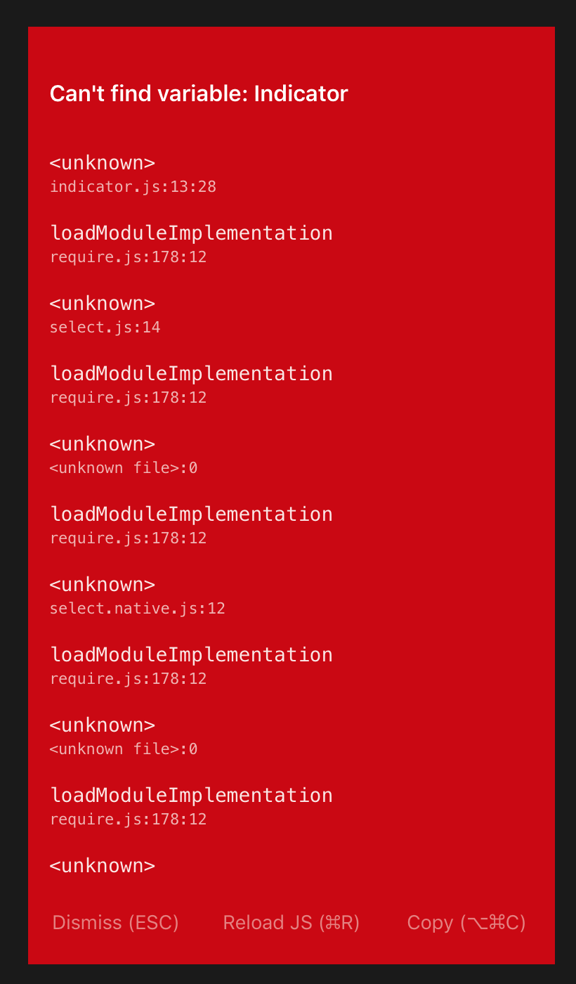 Cannot find variable Indicator · Issue #43 · gs-akhan/react-native ... Cannot find variable Indicator · Issue #43 · gs-akhan/react-native ...
