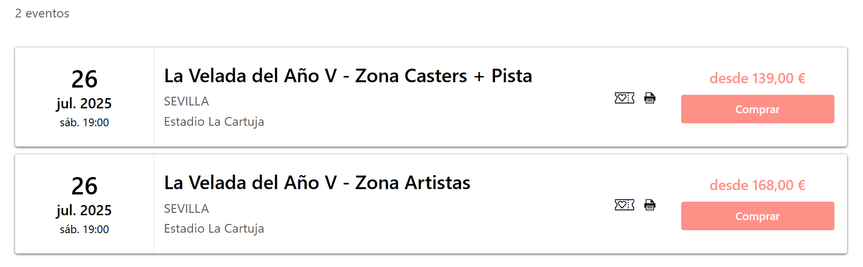 La Velada del año 5 no vende todas sus entradas de salida, pero se ...