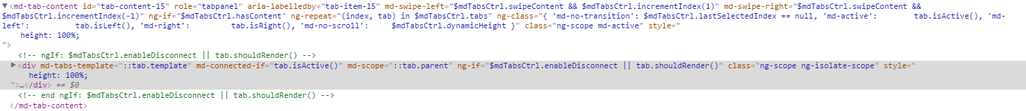 Javascript Set Height Of Only One Md Tab Stack Overflow 