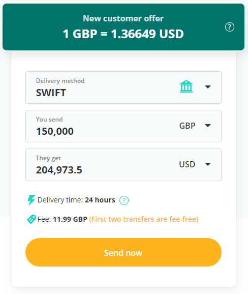 Confirming if there are any issues with a GBP 150k+ transfer from US to ...