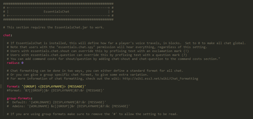Essentialsx Chat | SpigotMC - High Performance Minecraft Community