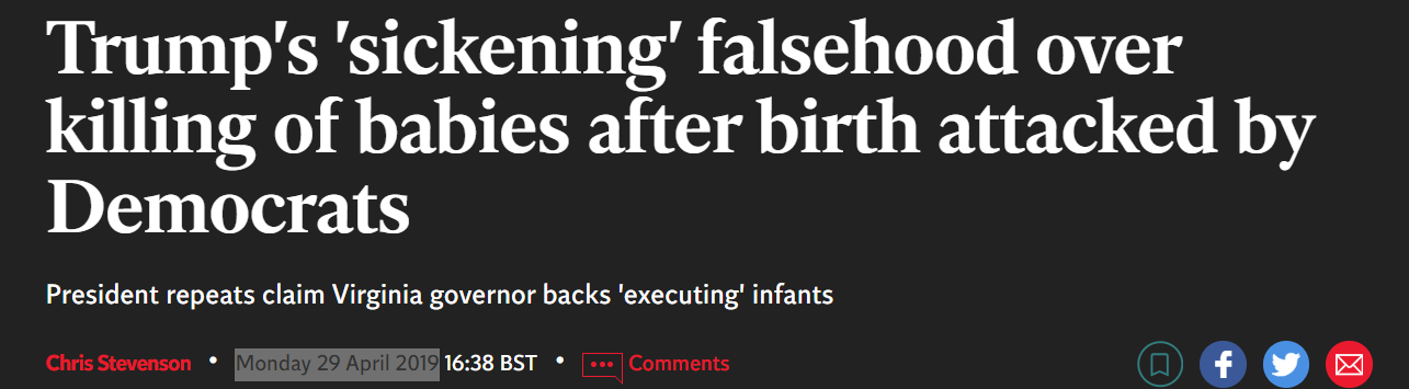 Trump says Democrats execute new born babies - Democratic Underground ...