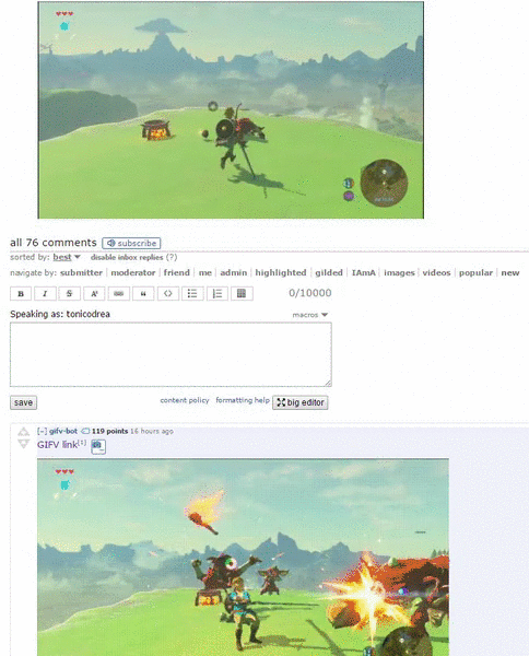 Breath of the Wild great sword spin attack GIF : r/zelda