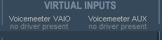 No drivers present for virtual input in Voicemeeter? : r/techsupport