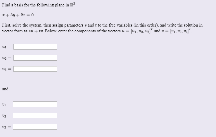 Solved Find a basis for the following plane in R3 First, | Chegg.com