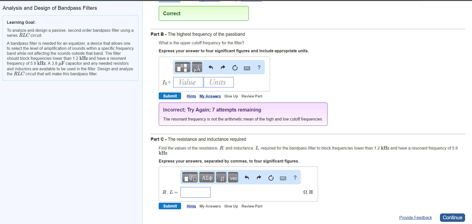 Solved To analyze and design a passive, second-order | Chegg.com