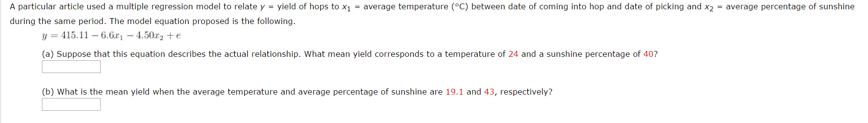 Solved A particular article used a multiple regression model | Chegg.com