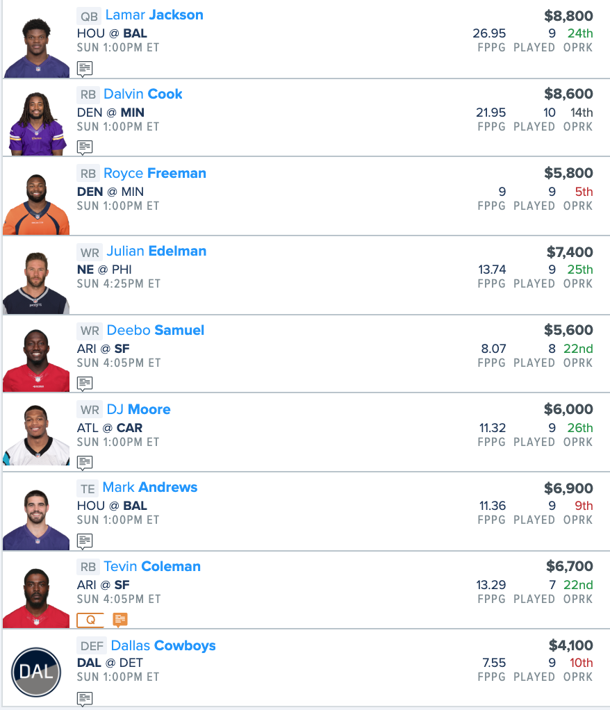 LineStar – Zeddular DFS