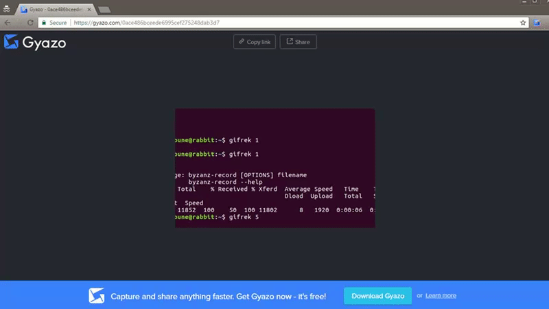 GitHub - drobune/gifrek: Create GIF screencast and upload to gyazo.com on Linux