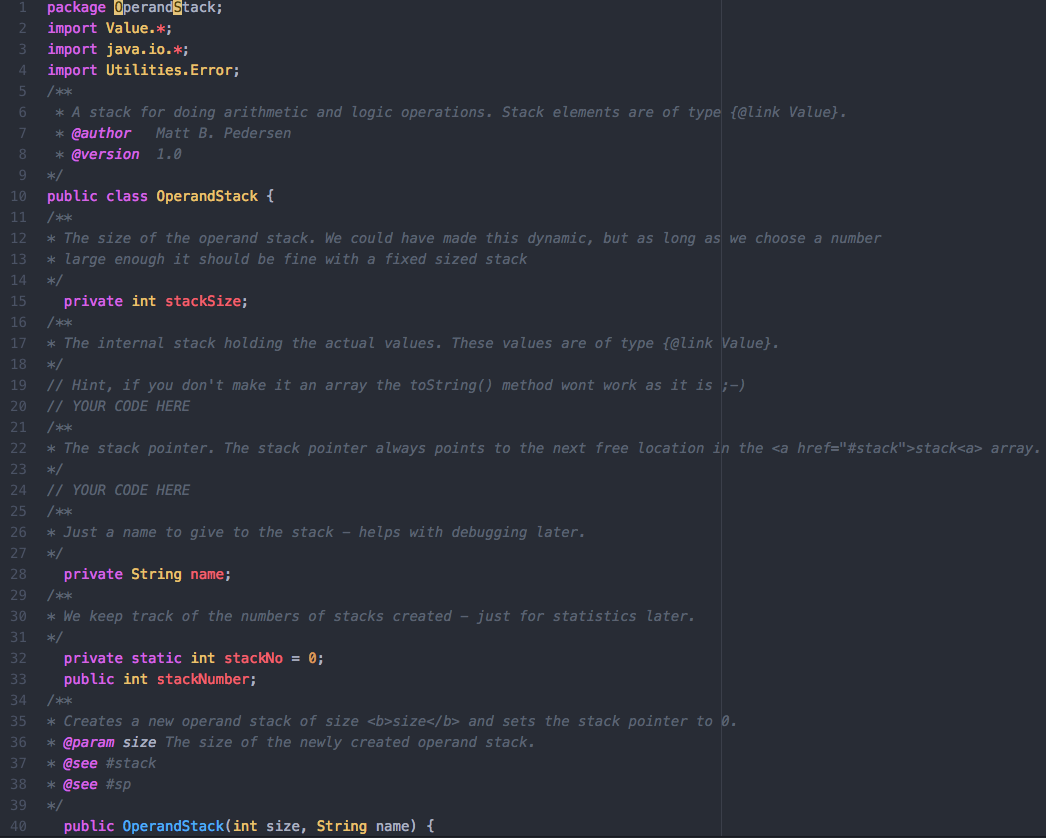 Solved Java operand Stack Need assistance completing the | Chegg.com