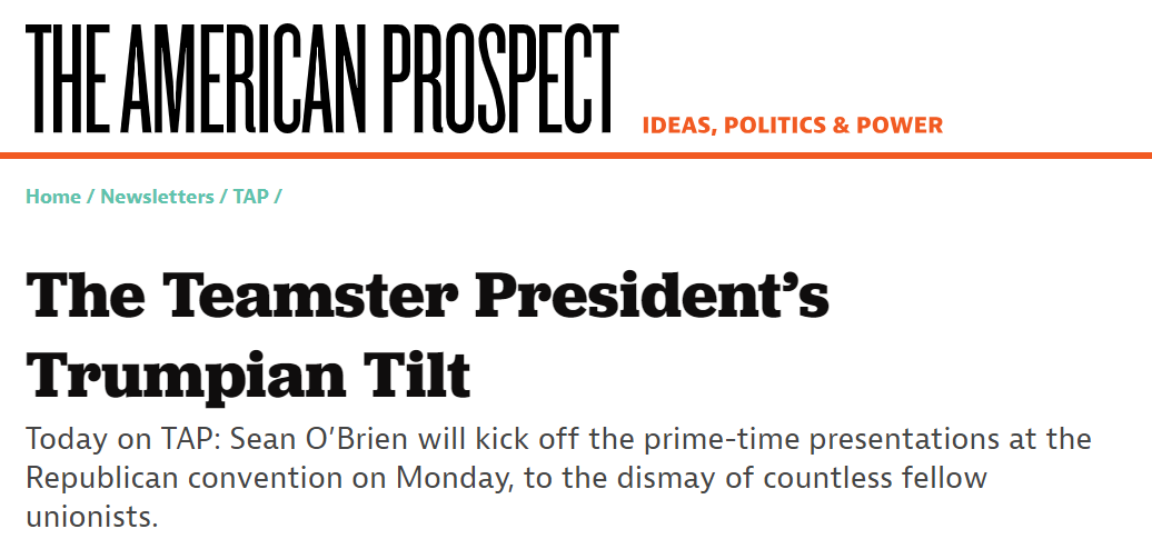 The Teamster President's Trumpian Tilt - Democratic Underground Forums