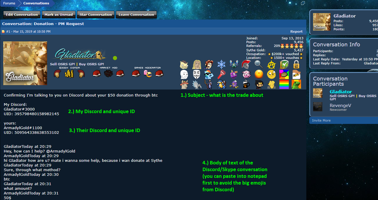 Discord PM Template | Sell & Trade Game Items | OSRS Gold | ELO