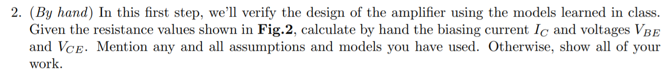 Solved Using Vcc = 20V and Beta = 99 for the transistor. Vin | Chegg.com