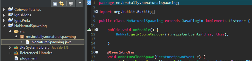 No Natural Spawning | SpigotMC - High Performance Minecraft Community