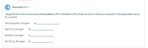 Solved Using the list of commonly encountered patterns, fill | Chegg.com
