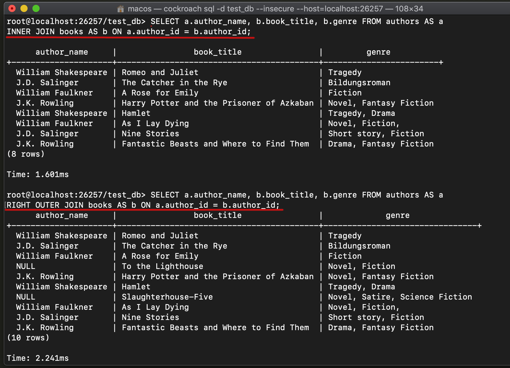 Cockroachdb Join Expressions Objectrocket