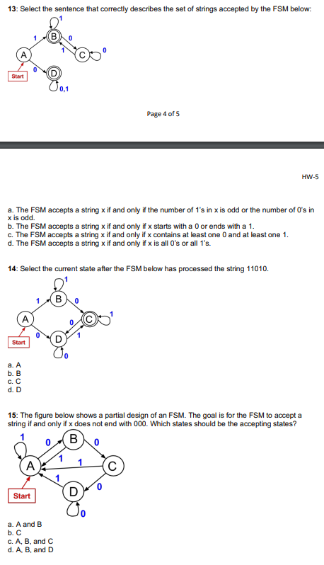 Solved 13: Select the sentence that correctly describes the | Chegg.com