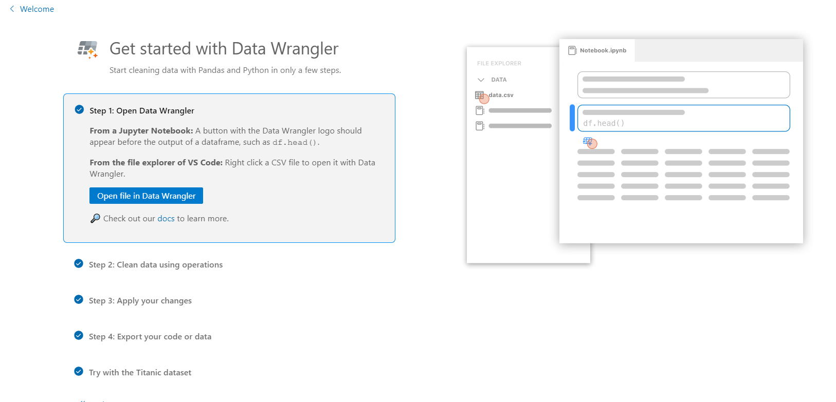 Data Wrangler for VSCode を試してみる #pandas - Qiita