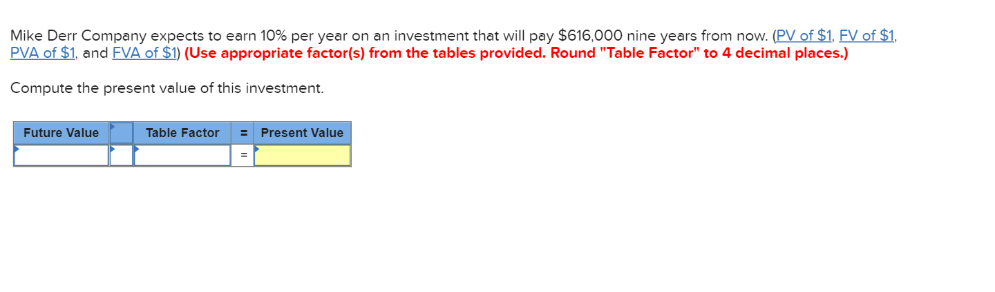 Solved Mike Derr Company expects to earn 10% per year on an | Chegg.com