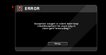 Bug/Issue - [SOLVED]Json eror when picking up items | Chucklefish Forums