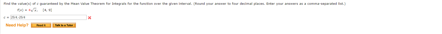 Solved Find The Value s Of C Guaranteed By The Mean Value Chegg