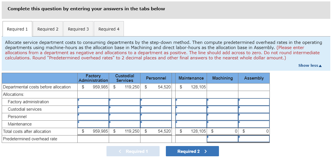 Solved Problem 48-6 Step-Down Method versus Direct Method; | Chegg.com