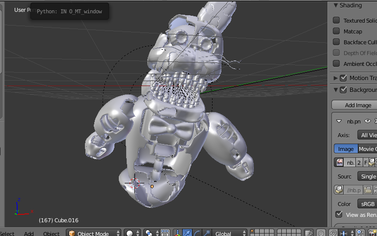 A better view of my Nightmare Bonnie model : r/fivenightsatfreddys