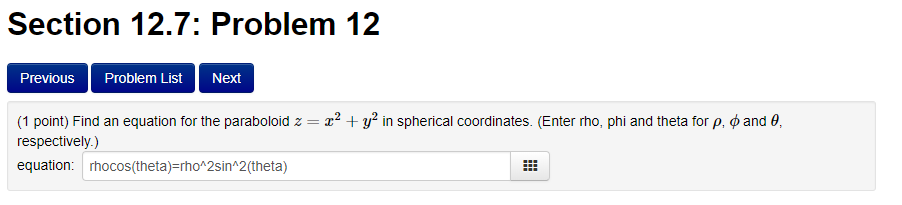 Solved Section 12.7: Problem 12 PreviouS Problem List Next | Chegg.com