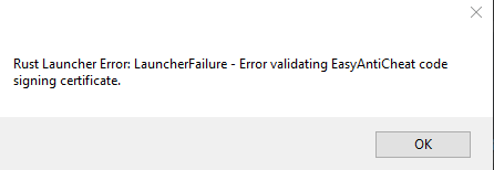 Can't launch rust due to EAC error : r/playrust