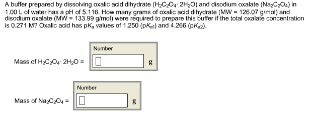 Solved A buffer prepared by dissolving oxalic acid | Chegg.com