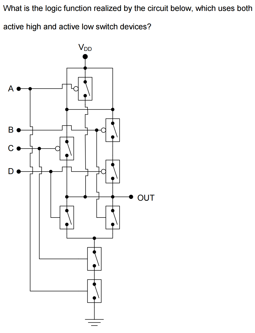 Solved What Is The Logic Function Realized By The Circuit