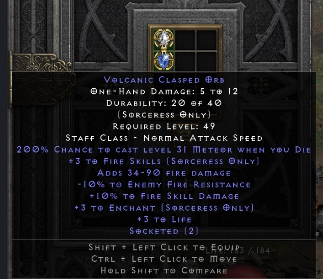 Chant Orb 6 Enchant 2os 5/5 Fire - Topic - d2jsp