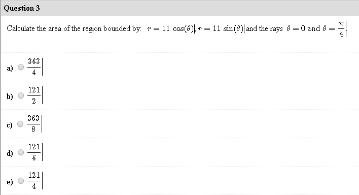 Solved Calculate the area of the region bounded by. R = 11 | Chegg.com